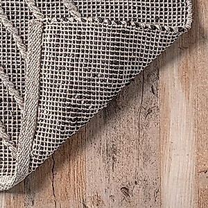 nuLOOM Mikaela Hand Woven Jute Cotton and Wool Geometric Flatweave Area Rug, 8' x 10', Grey