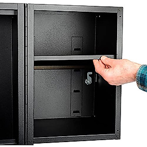 Mobile Fold-Out Computer Security Cabinet, Unassembled, Black, 24-1/2"W x 22-1/2"D x 61-1/2"H