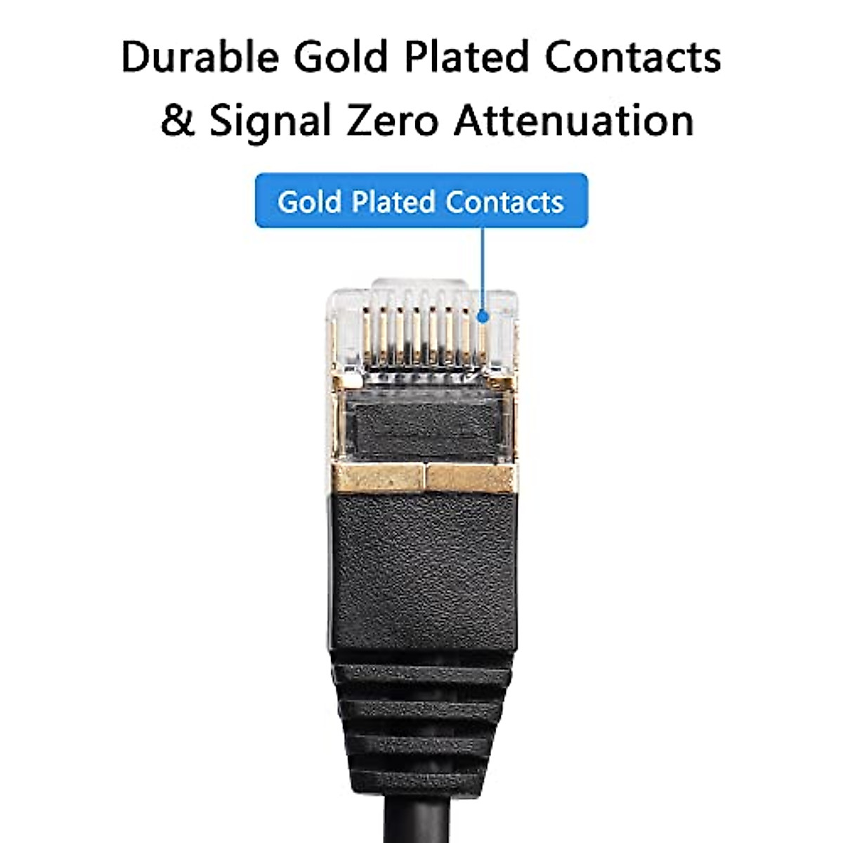 SinLoon Cat8 LAN Cable,Ethernet Extension Cable,High Speed 40Gbps 2000Mhz Network Cord,RJ45 Network Patch Cord Male to Female Connector for Router Modem TV PC Computer Laptop (M/F 1.5M/4.9FT)