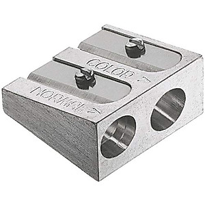 Faber-Castell Double Hole Metal Sharpener for Graphite, Color and Pastel Pencils
