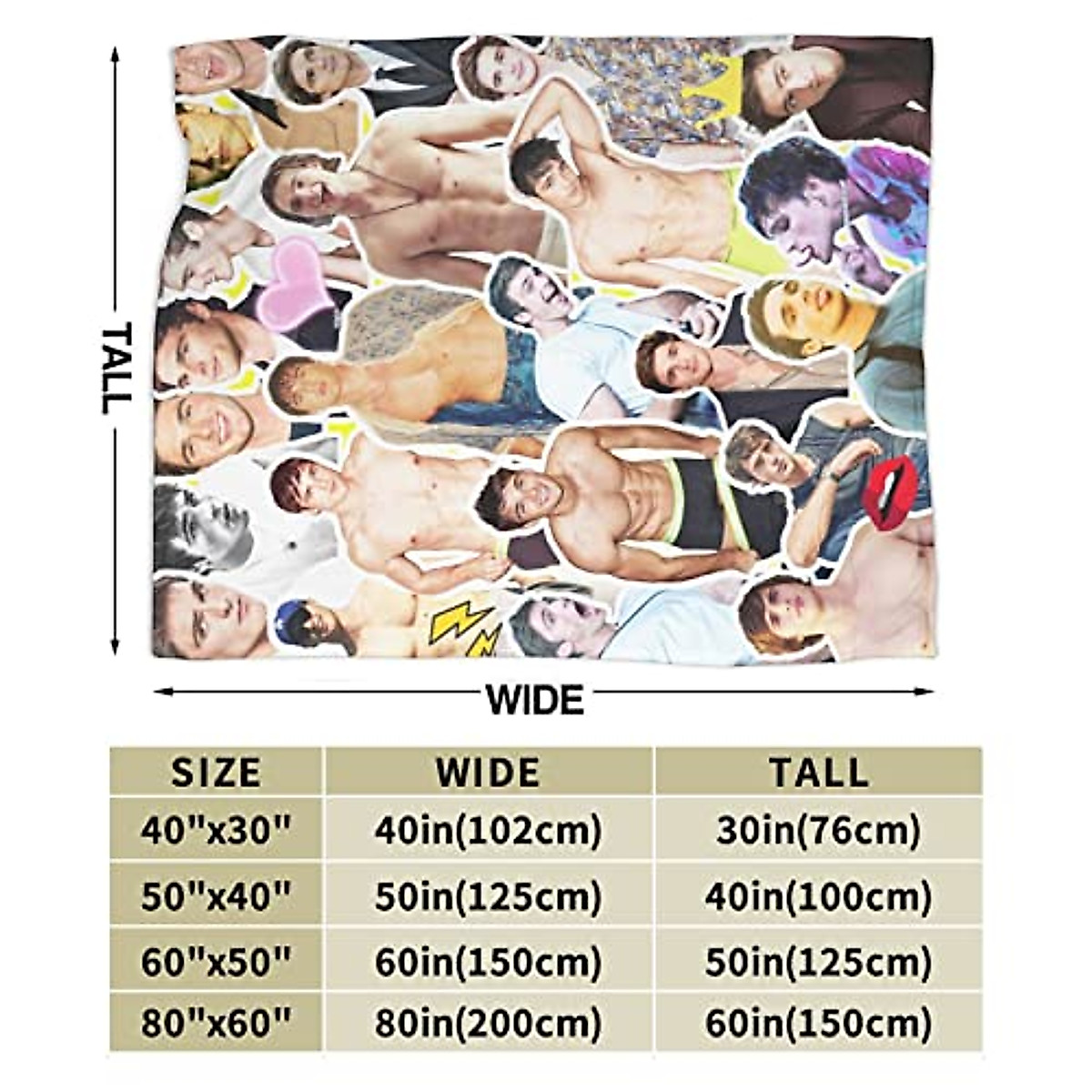 Blanket Jacob Elordi Soft and Comfortable Warm Fleece Blanket for Sofa, Office Bed car Camp Couch Cozy Plush Throw Blankets Beach Blankets