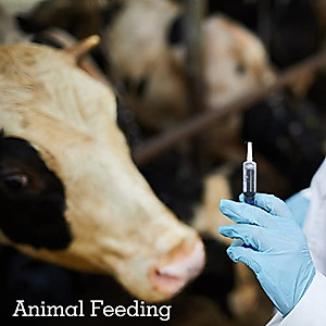 Ackers 50Pcs 60ml Large Plastic Syringe Individually Sealed with Measurement & Cap,for Scientific Laboratory and Dispensing Multiple Uses Measuring Syringe Tools