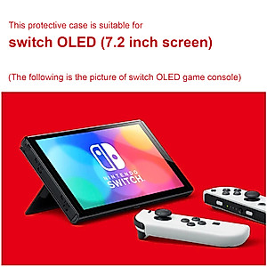 UYIYE Case for Nintendo Switch OLED 2021, [Gradient series] TPU Grip Protective Cover Accessories Compatible with Nintendo Switch OLED 7 Inch and Joy-Con Controller (blue-violet)