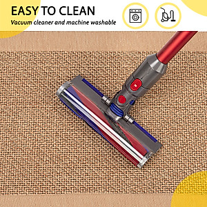 TRONSBOO Kitchen Floor Mat, Non-Skid Washable Twill Standing Mat in Front of Sink, Absorbent Runner Rug Kitchen Mat for Floor, Laundry, Dining Room, Farmhouse, Hallway 17"x30" (Brown)