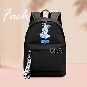 KAEFRA Casual Kpop New Black jeans Pink HAERIN HYEIN MINJI Merchandise HANNI DANIELLE Merch Backpack Bags (KH002)