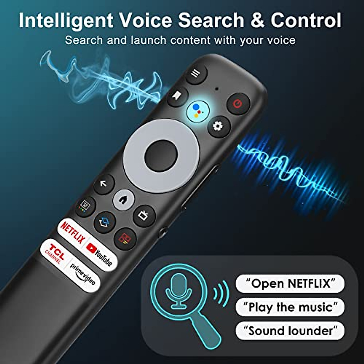 RC902N FMR1 Remote Control for TCL TV Voice Remote,Replacement for TCL ...