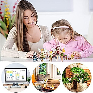 fannuoyi 6X Fairy Miniature Figurine Garden Ornament Plant Pot Craft Dollhouse Cake Decoration Supplies, Cake Topper, Party Cake Decoration Decoration