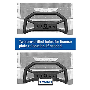 Tyger Auto TG-GD6F60098 Front Bumper Guard Compatible with 2004-2024 Ford F150 (Exclude Heritage, Raptor, 20-22 Diesel, 22-24 Lightning EV) | Textured Black | Light Mount | Bull Bar