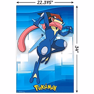 Trends International Pokémon - Ash-Greninja Wall Poster, 22.375" x 34", Unframed Version