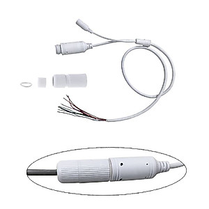 VizGiz 4 Sets RJ45 Waterproof Connector Cap Cover for Outdoor Network IP Camera CCTV Pigtail Cable POE NVR System Connection Lid Adapter Weatherproof Protector (4 Parts/Set), White