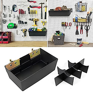 E-Track Basket E-Track Storage Box & Dividers Organizer for E-Track Systems Enclosed Trailer Tool Box for Garage, Workshop, Warehouse – Wall-Mounted Hanging Tool Box
