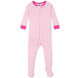 Gerber Baby Girls' 2-Pack Footed Pajamas, Rainbows Pink, 18 Months