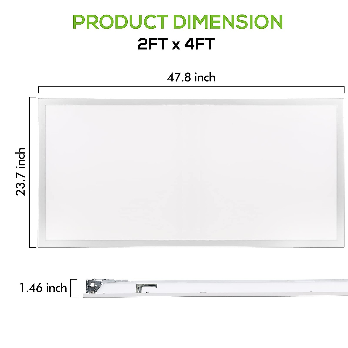 WEIZE (12 Pack 2x4 FT LED Flat Panel Troffer Light, 40/50/60W, CCT Selectable 4000K/5000K/6500K Drop Ceiling Office Lights, 115LM/W, 0-10V Dimmable Ultra Slim Recessed Back-lit Fixture, DLC (PN24-12)