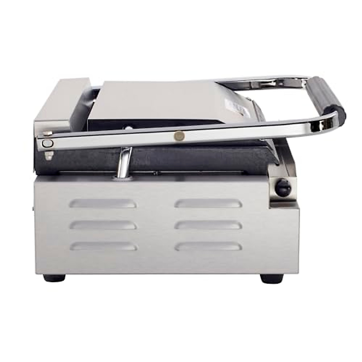 Kratos Commercial Electric Panini Sandwich Grill with Smooth Plates, 14" x 9" Cooking Surface, Commercial Countertop Panini Press, 120V, 1750W (29Y-021)