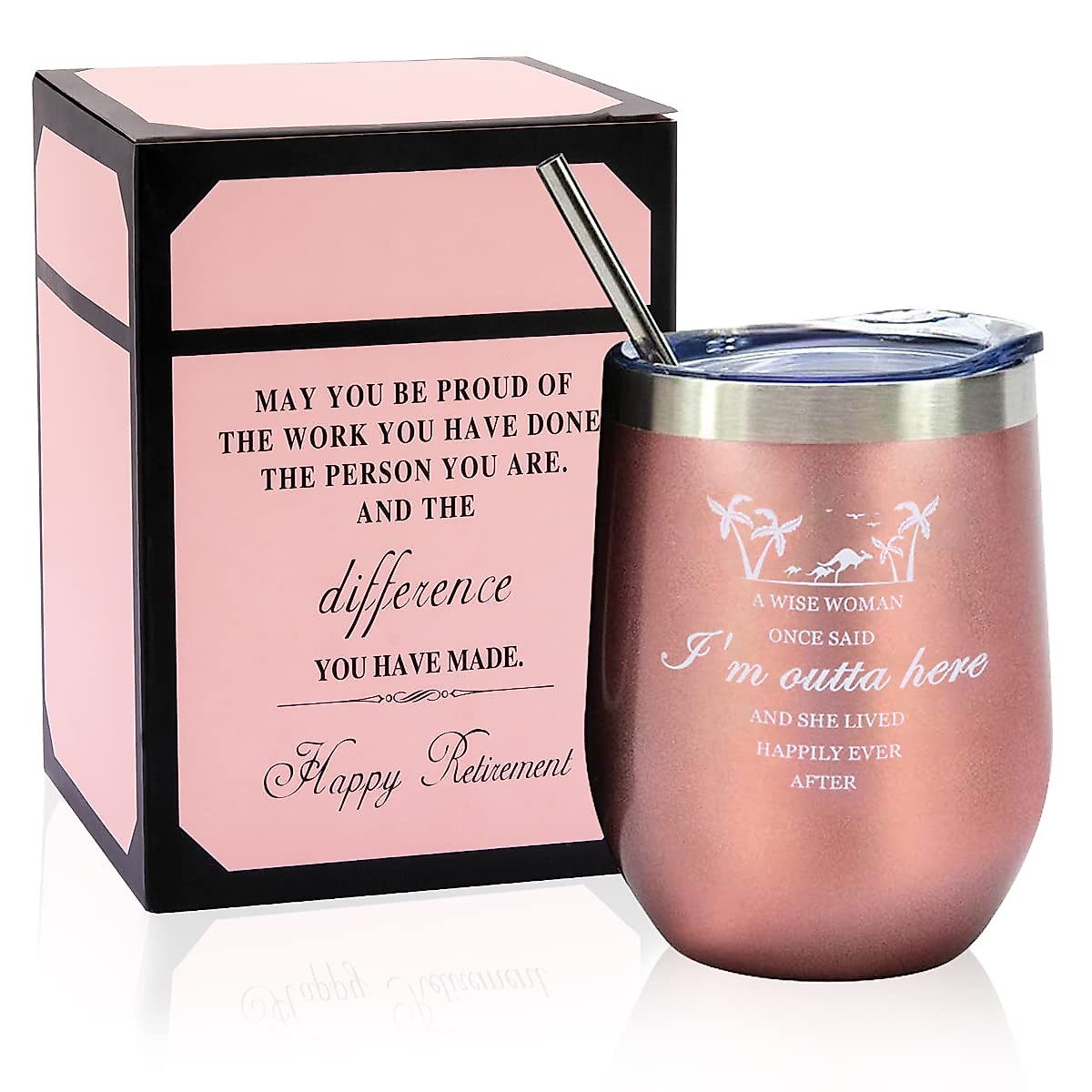 Retirement Gifts for Women 2022-include Wine Insulated Tumbler with Sayings, If You Can Read This Socks,Christmas Wine Gifts Basket for Retiring Friends,Coworkers,Teachers,Nurses,Mom,Grandma