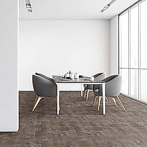 48 Pieces Vinyl Flooring Peel and Stick on Floor Tile 12 x 12 Inch Self Adhesive Waterproof for Kitchen Bathroom Living Room Bedroom (Multicolor Marble)