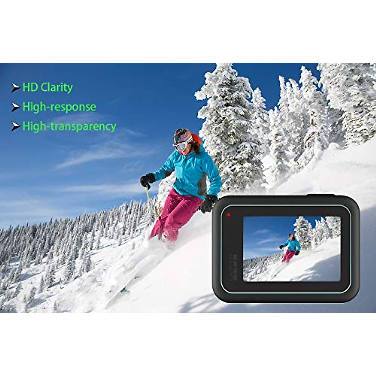 HUIPUXIANG Screen Protector for GoPro MAX Waterproof 360 Action Camera,[3 Pack] 0.3mm 9H Hardness Go pro Tempered Glass Protector Anti-Scrach Anti-Bubble