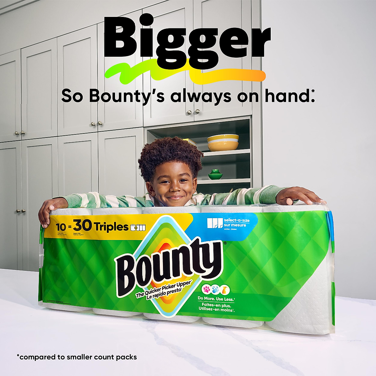Bounty Select-A-Size Paper Towels, White, 8 Triple Rolls = 24 Regular Rolls