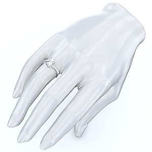 PRSTANI Real 10K White Gold Twisted Snakes Like Simulated Pear-Shaped Diamond Ring For Women (7)