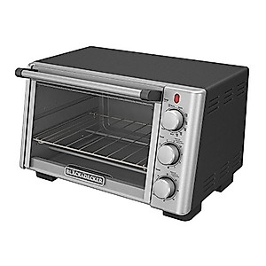 BLACK+DECKER 6-Slice Convection Countertop Toaster Oven, Stainless Steel/Black, TO2050S