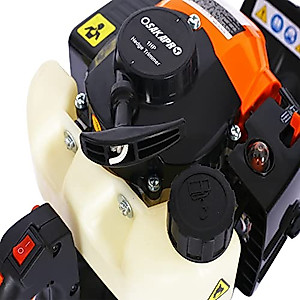 26cc 2-Cycle Gas Powered Hedge Trimmer, 24inch Double Sided Blade Recoil Gasoline Trim Blade, Orange & Black