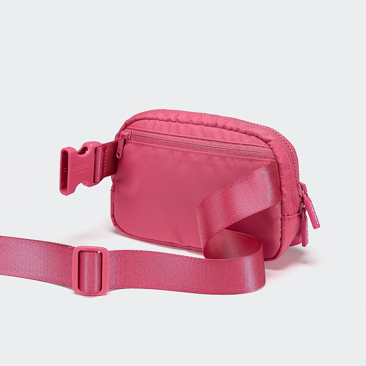 Pander Two Way Zipper Fanny Pack Nylon Everywhere Belt Bag for Women, Water Repellent Waist Packs, Crossbody Bags with Adjustable Strap (Hot Pink).