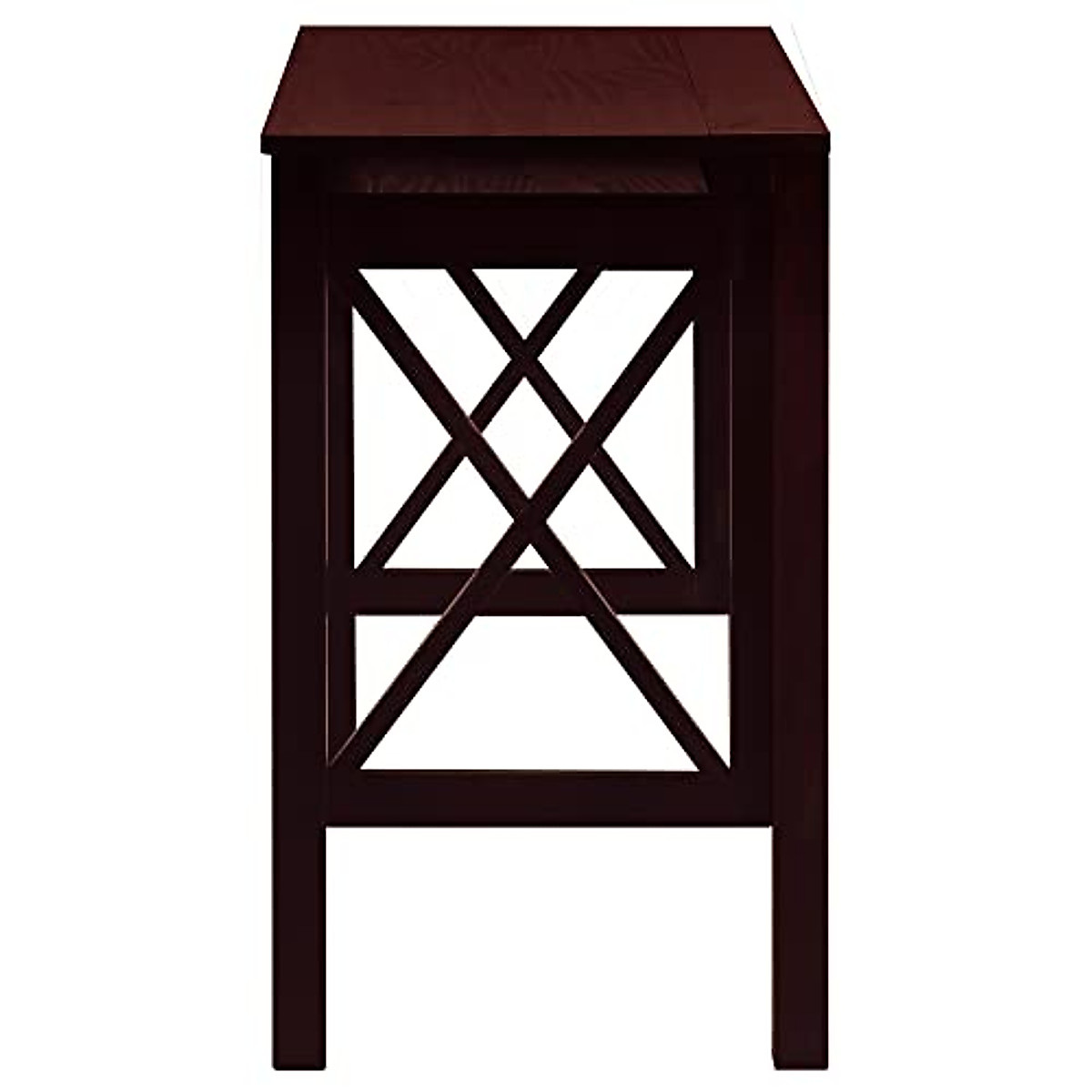 Casual Home Montego Folding Desk with Pull-Out Tray-Espresso