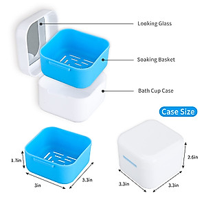 TAOHIHI Retainer Case,mouth guard case, cleaning crystals,mouth guard case, Aligner -black