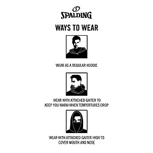 Spalding Boy’s Ninja Hoodie and Jogger Pant Set with Built in Face Gaiter, White Camo, Size 8