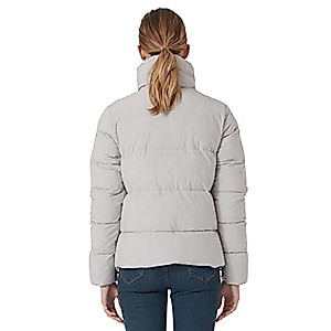 ROYAL MATRIX Women's Cropped Puffer Jacket Winter Lightweight puffer jacket Short Warm puffy Jacket (Grey, Medium)