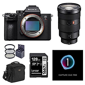 Sony Alpha a7R III Mirrorless Digital Camera (V2) with FE 24-70mm f/2.8 GM Lens Bundle with Capture One Pro Photo Editing Software, 128GB SD Card, Bag, Filter Kit