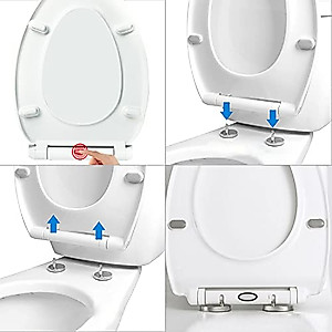 Musesh Elongated Toilet Seat Slow Close Green Ink Abstract Marble Colorful Soft Close Toilet Seat Cover Replacement Toilet Seat Removable Toilet Seat 1 Pack