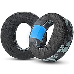 WC Freeze PS5 -  Hybrid Fabric Cooling Gel Replacement Earpads for Sony Playstation 5 PS5 Pulse 3D Headphones Made by Wicked Cushions, Improved Durability, Thickness and Sound Isolation | Black Camo