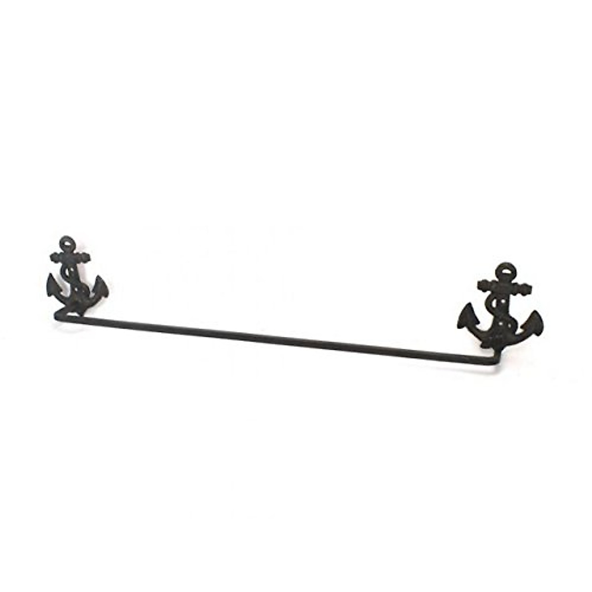 Hampton Nautical K-9011-cast-iron Cast Iron Anchor Bath Towel Holder 27"