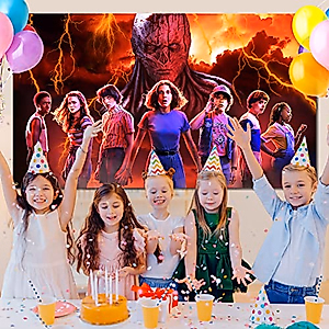 Stranger Party Backdrop Banner Things Stranger Party Supplies Decorations Backdrop for Birthday Halloween Room Decor Stranger Character Background for Photo Booth Props