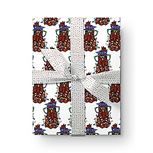 Funny Quirky Mama Chicken Gift Wrap Country X-mas Thick Christmas Wrapping Paper (6 foot x 30 inch roll)