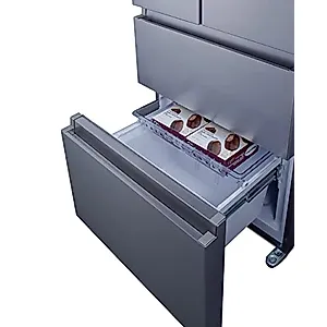 Summit Appliance FDRD152PL 27.5" Wide French Door Refrigerator-Freezer, Stainless Steel Look, Digital Controls, Interior LED Light, Open Door Alarm, No-frost Operation, Energy Saving Function