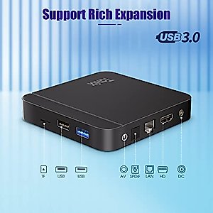 Android TV Box 11.0, Tanix W2 Android TV Box 4GB RAM 32GB ROM with Wireless Keyboard, Android Box with Amlogic S905W2 Quad Core 64 Bits, AV1 4K 3D USB 3.0 BT 4.2 TV Box