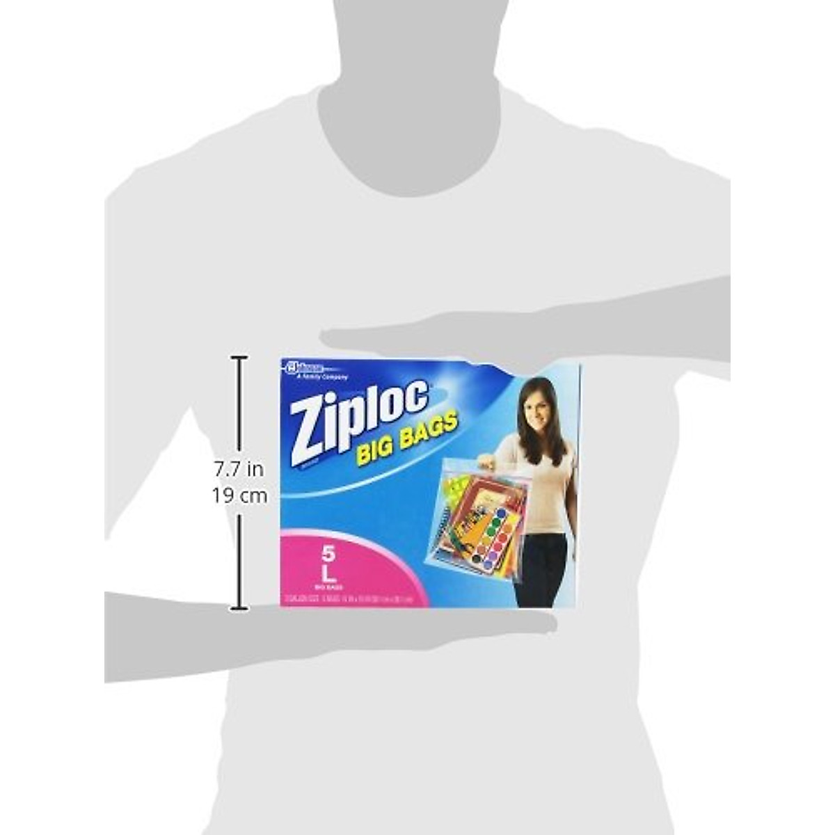 Ziploc Big Bags Clothes and Blanket Storage Bags for Closet Organization, Protects from Moisture, Large, 5 Count