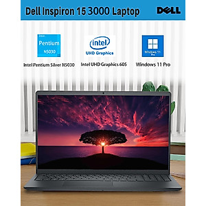 Dell Inspiron 3000 Business Laptop, 15.6 HD Display, Intel Pentium Silver N5030 Processor, Windows 11 Pro, 16GB RAM, 1TB HDD, HDMI, Webcam, WiFi, Bluetooth, SD-Card Slot, Carbon Black, B