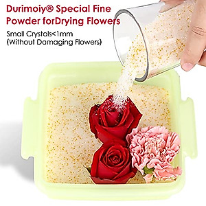 Durimoiy 4 LBS Silica Sand Flower Drying Reusable Silica Gel Flower Drying Crystals for Drying Flowers, Flower Preservation, Easy to Use with Color Indicating