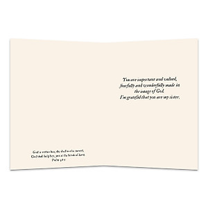 Christian Sister Birthday Card for Sister Card Christian Birthday Card, Christian Gift for Sister Her Birthday (Single Card)
