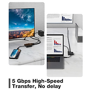 YCCTEAM Switch Dock for Nintendo Switch/OLED, USB C to HDMI TV for Nintendo Switch, Portable 4K Switch Adapter Docking Station for TV/Steam Deck/Samsung DeX/PC, and More