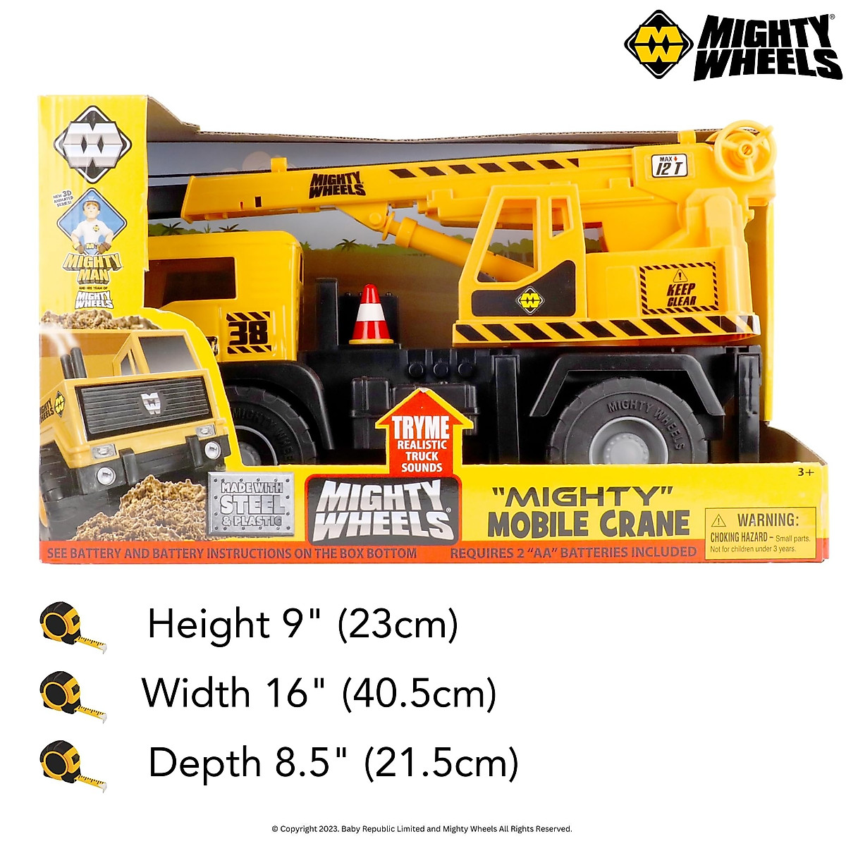 Mighty Wheels 16" Mobile Crane with Sound