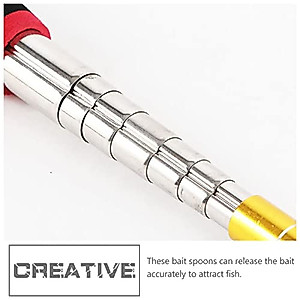 INOOMP 5sets Throwing Small Tool Fishing Accessory Device Lures Bait Tackle Holder Outdoor Angler Telescopic for Thrower Raft Shop Home Feeder Baits of Spoon Rod Nest Accessories