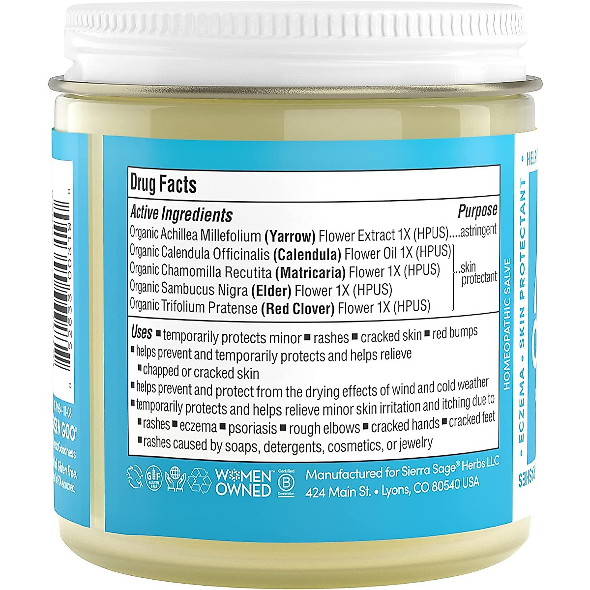 Green Goo Dry Skin Salve, All-Natural Moisturizer for Hydrating The Body & Face, Helps Alleviate Symptoms of Chronic Skin Conditions, 4 Oz