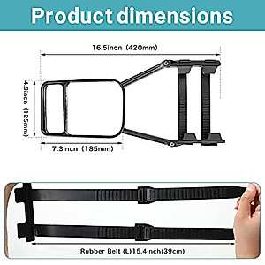 Car Towing Mirror 2022 Newest Clip On Towing Mirror Extensions Trailer Truck Deluxe Dual Glass,Universal Long Arm Adjustable,Pack of 2 (2PACK)