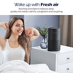 Air Purifiers for Bedroom Home, H13 True HEPA Air Filter, 20db Quiet Air Purifier for Dust Smoke Pollen Dander Pet Odor, Small Air Cleaner for Office Living Room, Ozone Free, 215 ft² Coverage
