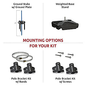 DuraBalloon - Weatherproof Reusable Balloon Triple Cluster Pole Kit - Helium Free Plastic Outdoor Balloons