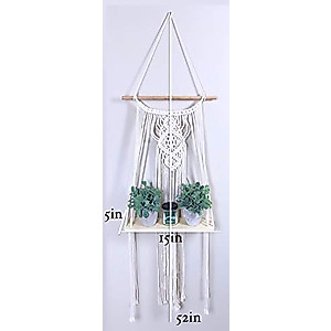 Shaelin Home, Macrame Shelf, Macrame Wall Hanging Shelf, Boho Decor, Floating Shelf, Boho Hanging Shelf, Beach House Wall Decor, Wall Shelves, Macrame Boho Decor, Hanging Plant Shelf